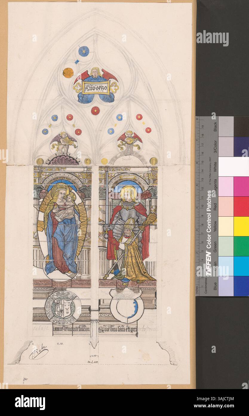 This 19th-century painting by Johann Rudolf Rahn showcases a stained ...