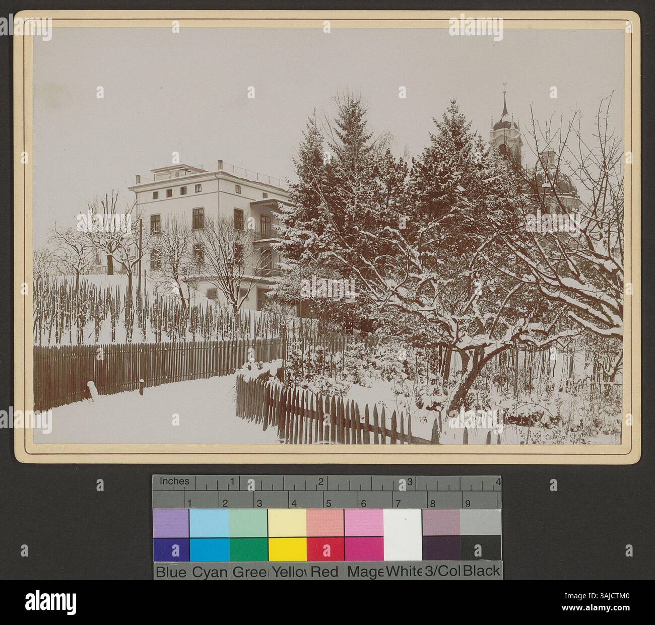 Winter scene at Guetli, captured by Robert Breitinger in 1895. The ...