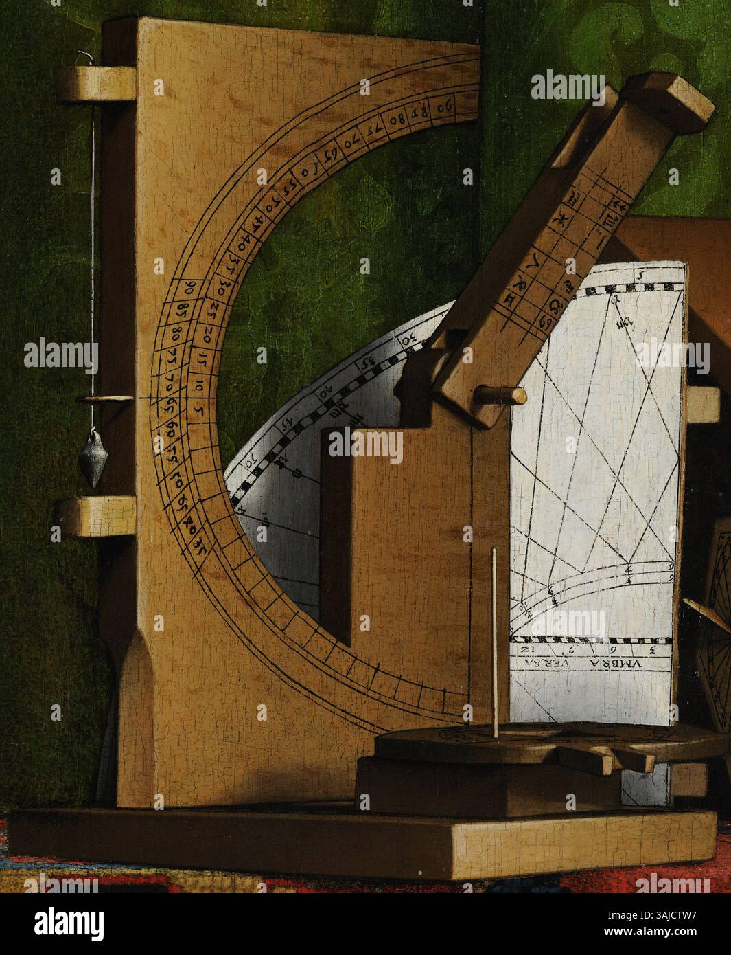 A crop of 'The Ambassadors' painting highlighting a ring dial and ...