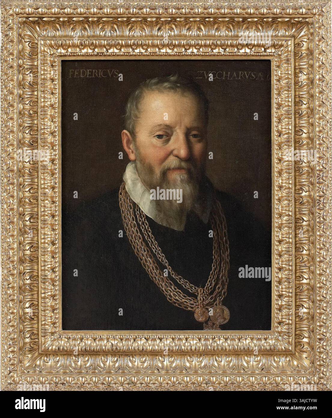 Fede Galizia's 1604 portrait of Federico Zuccaro, displayed with its ...