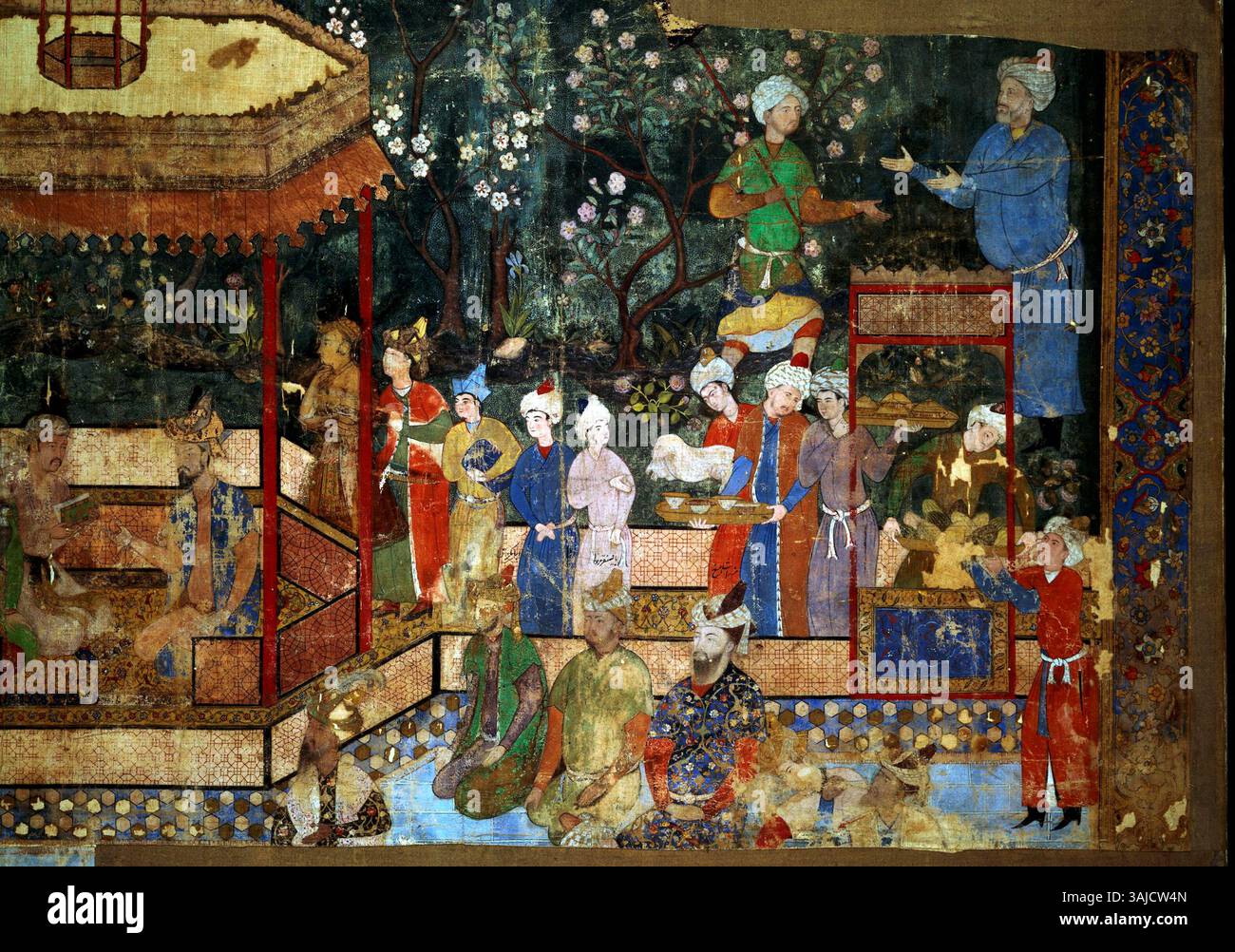 This right detail from *The Princes of the House of Timur* manuscript ...