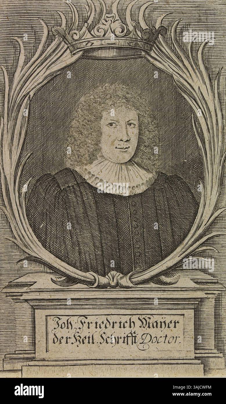 This copper engraving of Johann Friedrich Mayer, doctor of sacred ...