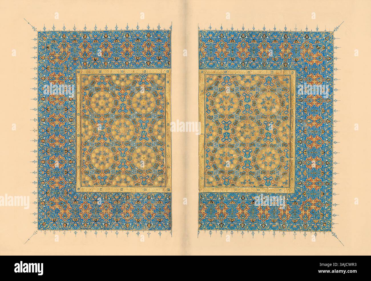 This illuminated frontispiece from the Mamluk Qur'an, copied by Ali ibn ...