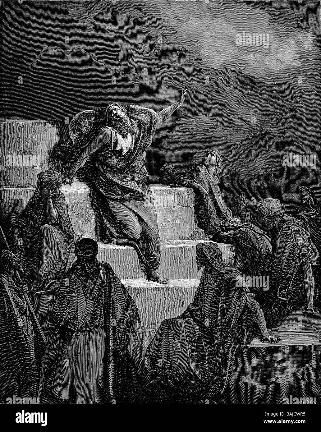 This print by Gustave Doré depicts the biblical Prophet Jeremiah ...