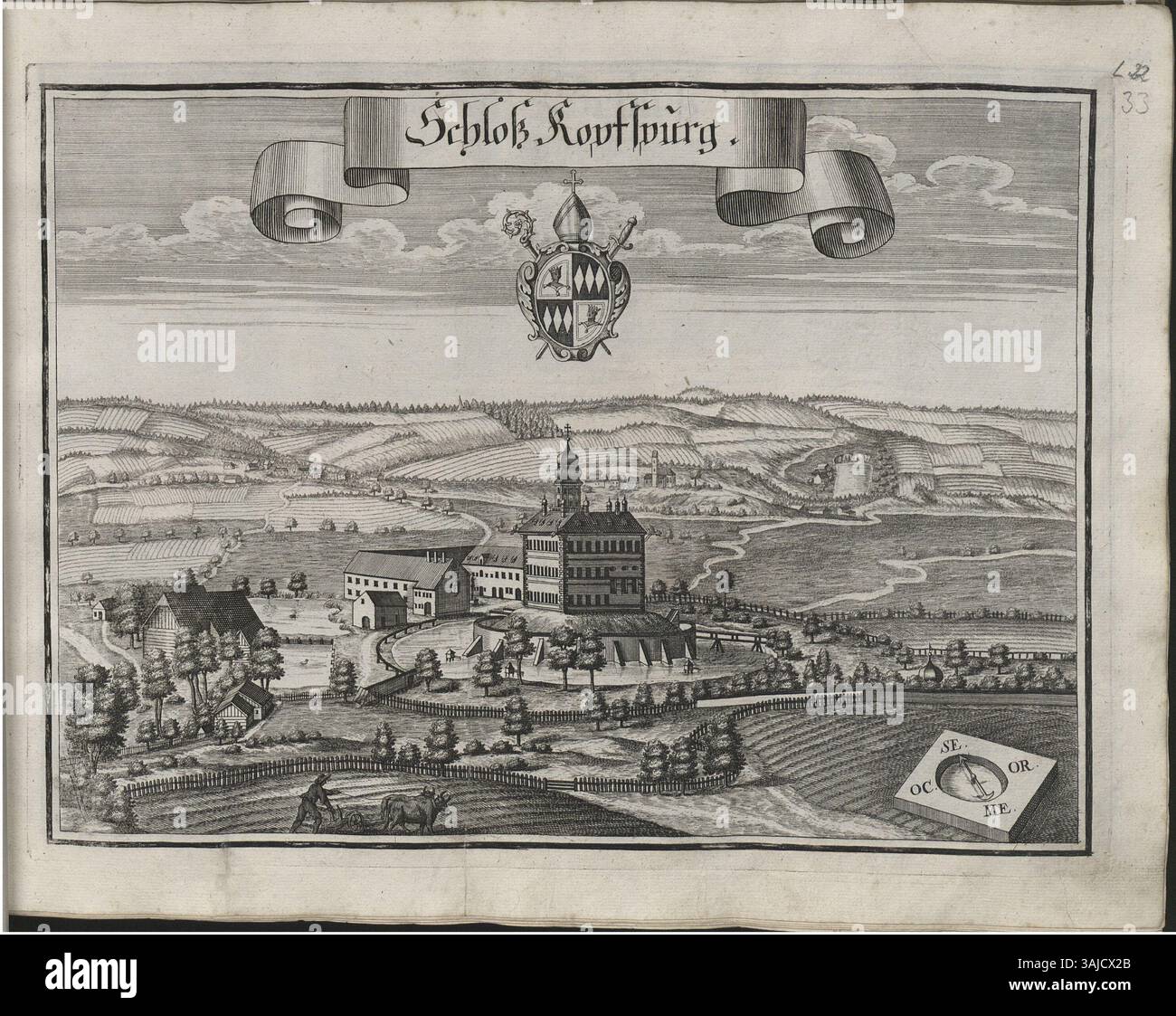 This historical map illustrates the regions of Upper and Lower Bavaria ...