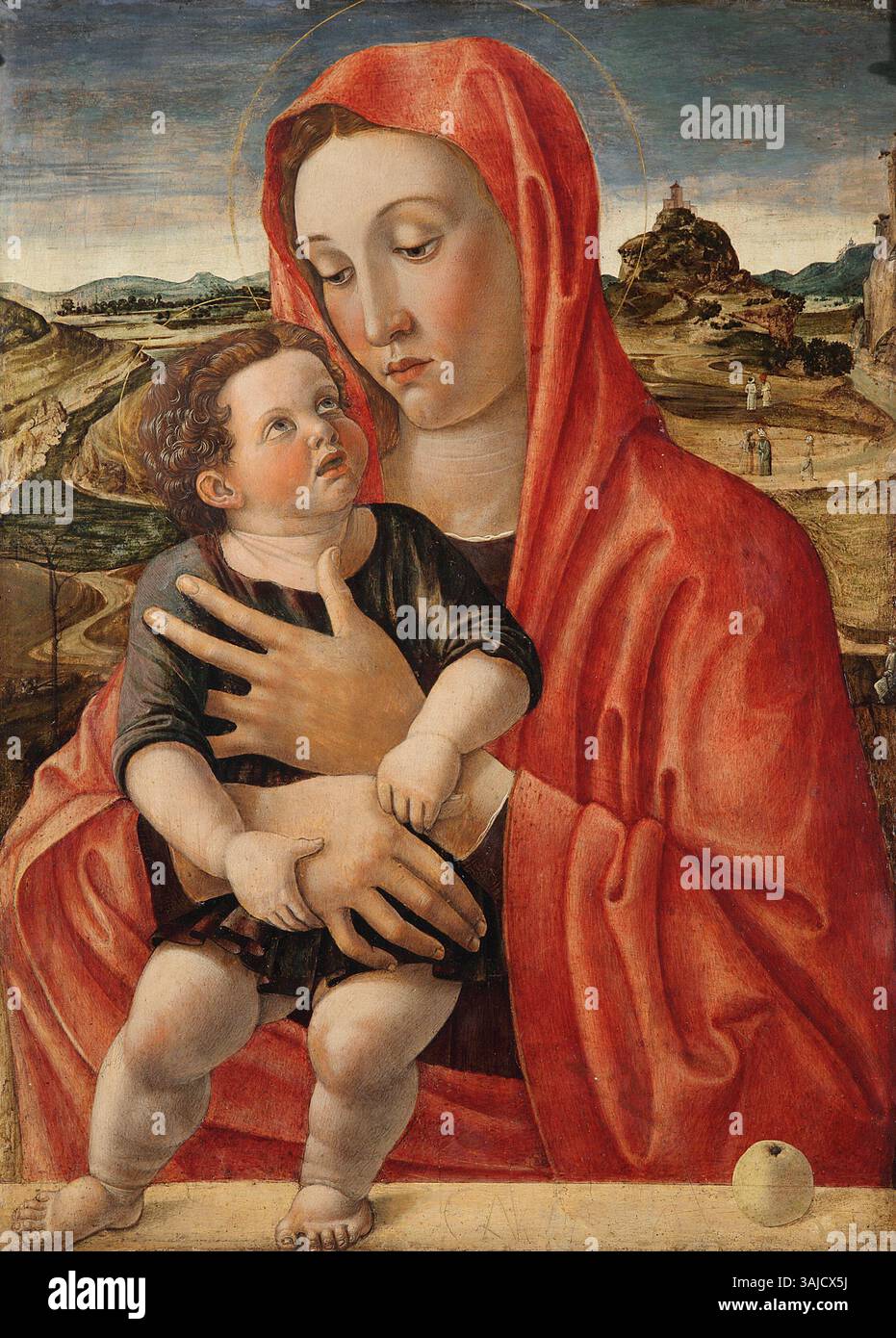 Giovanni Bellini's circa 1460 Madonna and Child, painted in tempera on ...