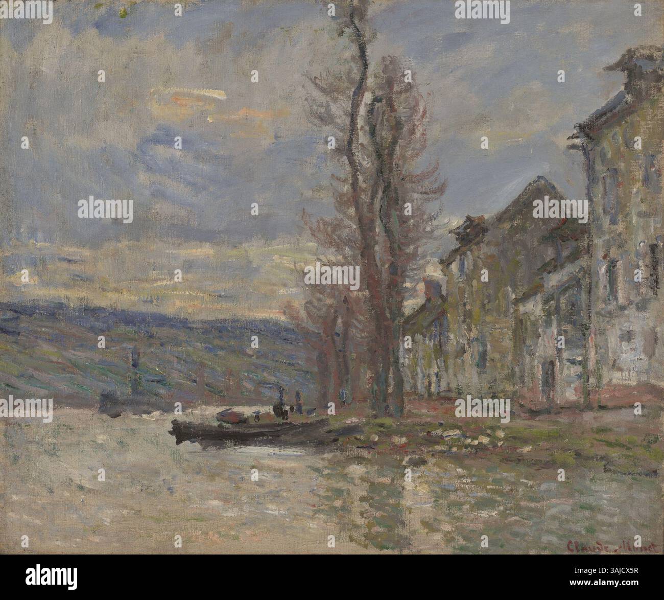Claude Monet’s 1879 oil painting 'River at Lavacourt' reflects the ...