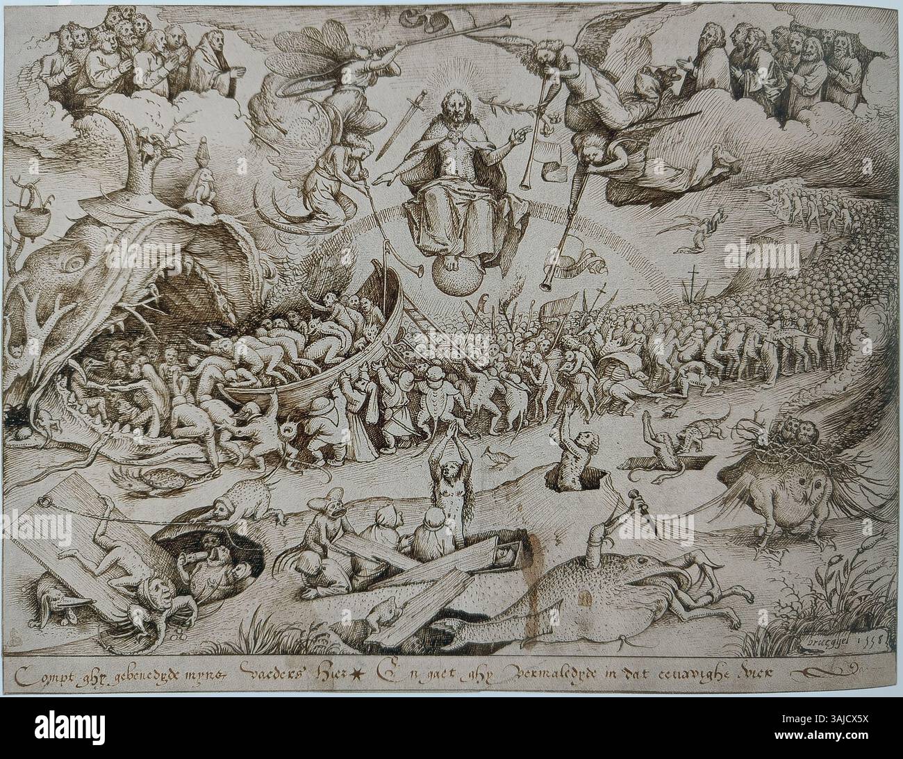 Pieter Bruegel the Elder's 1558 drawing, 'The Last Judgment,' depicts ...