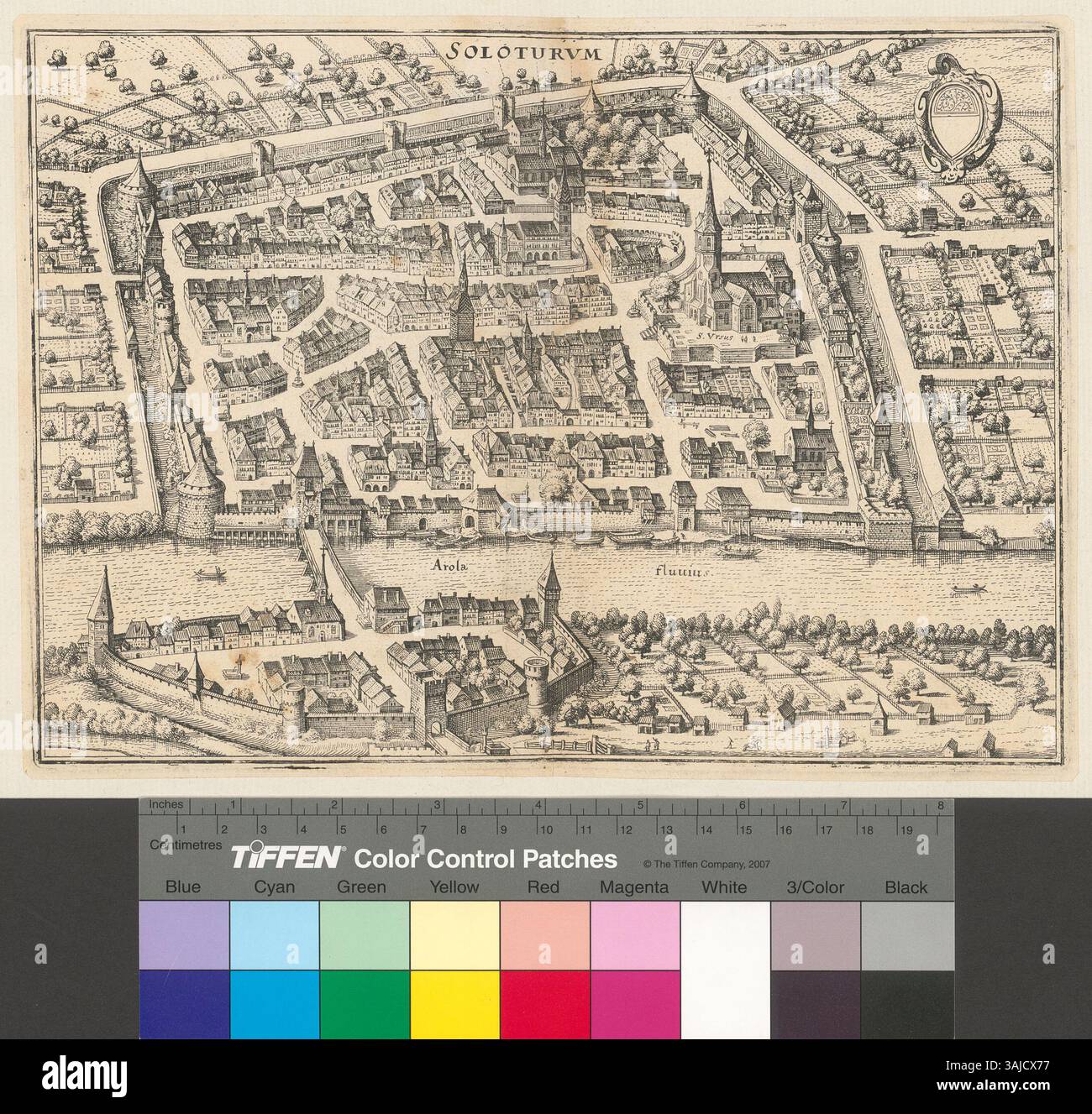 A 1641 engraving by Matthäus Merian, depicting the 'Soloturum' after ...