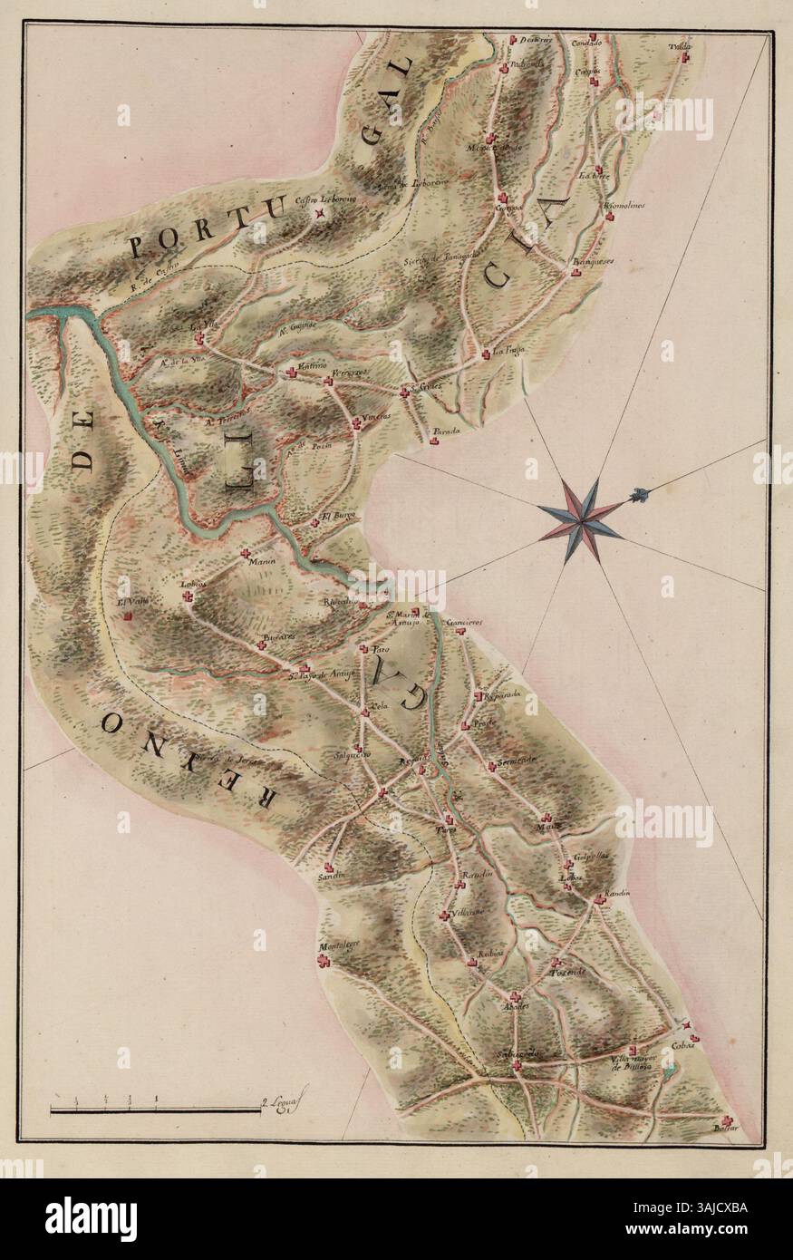 This map, part of an anonymous 18th-century Atlas, depicts the boundary ...