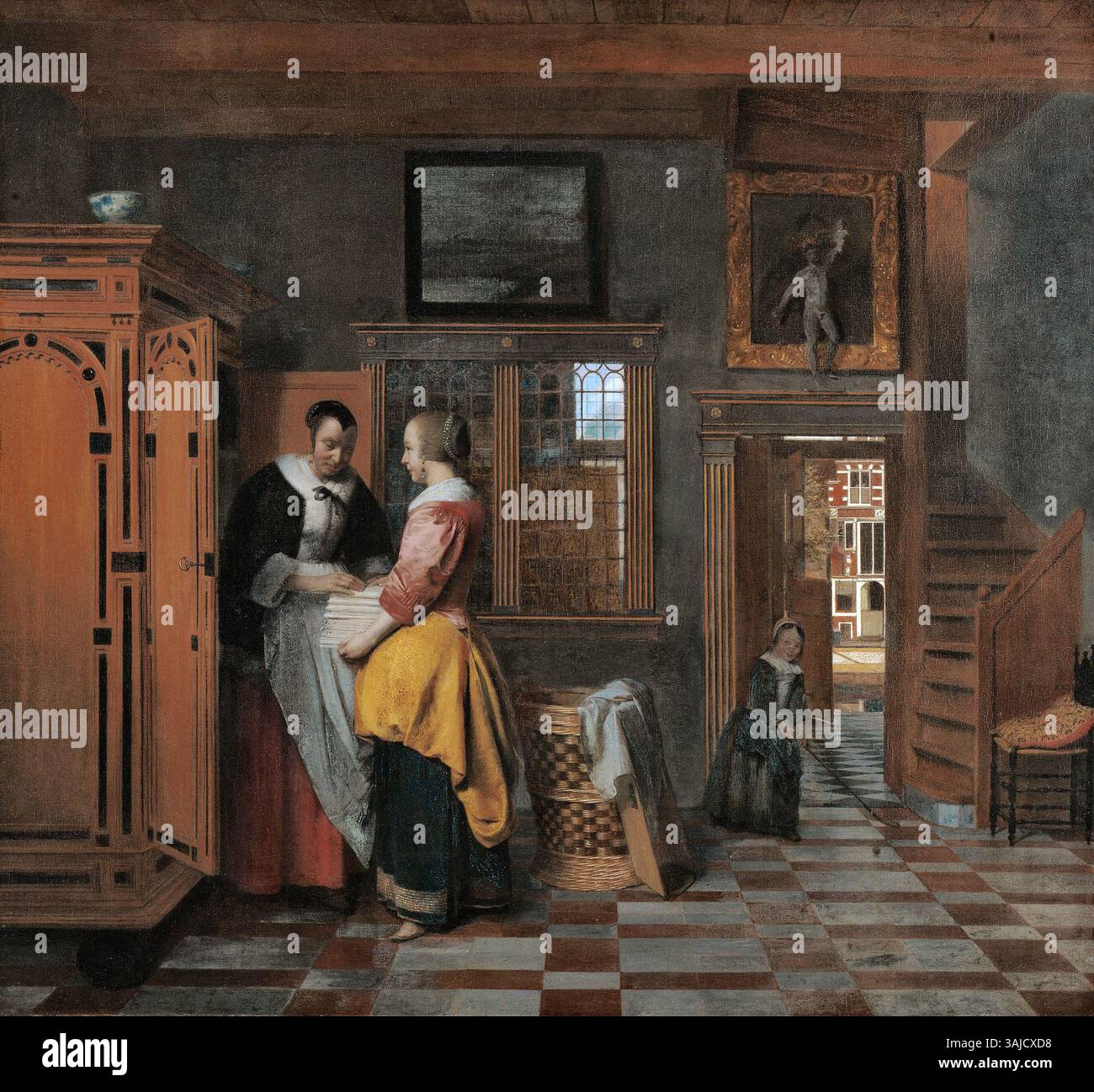 This 1663 painting by Pieter de Hooch, titled 'At the Linen Closet ...