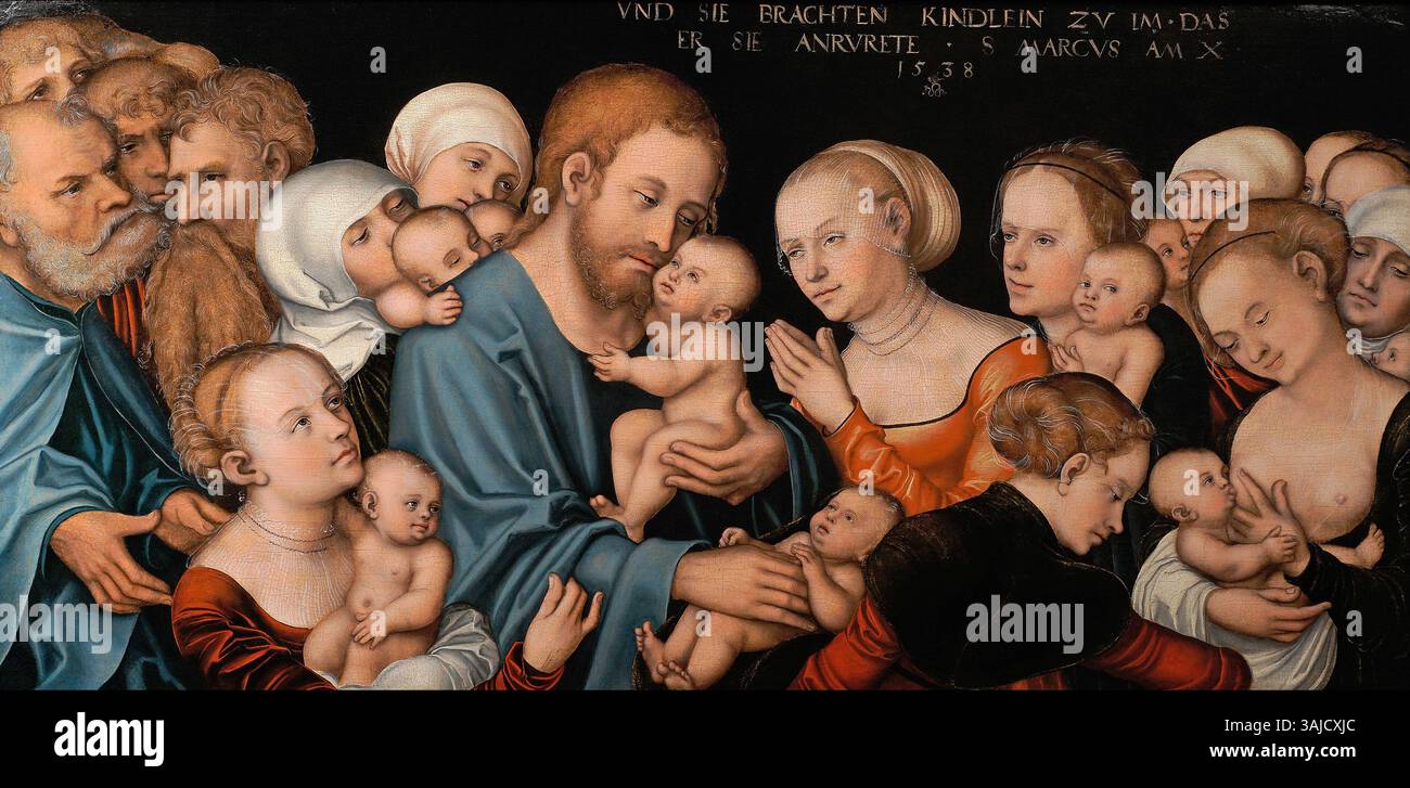 Lucas Cranach the Elder’s 1538 painting 'Christus segnet die Kinder ...