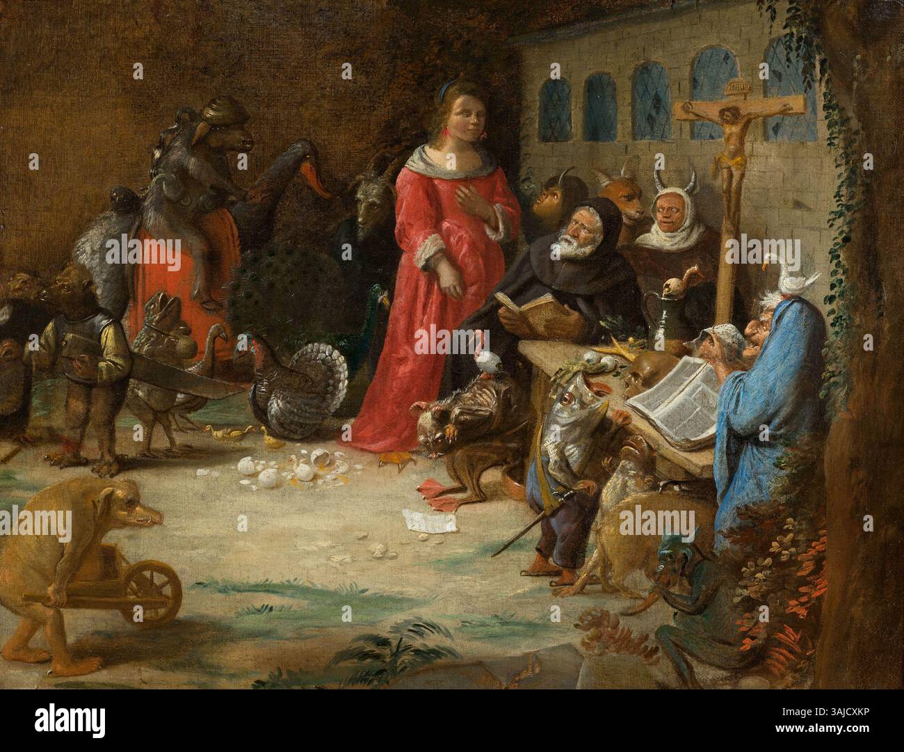 The Temptation of Saint Anthony, painted by Joos van Craesbeeck between ...