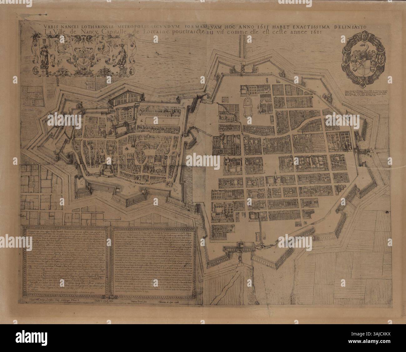 This print, 'La ville de Nancy, capitale de Lorraine,' from 1880 to ...