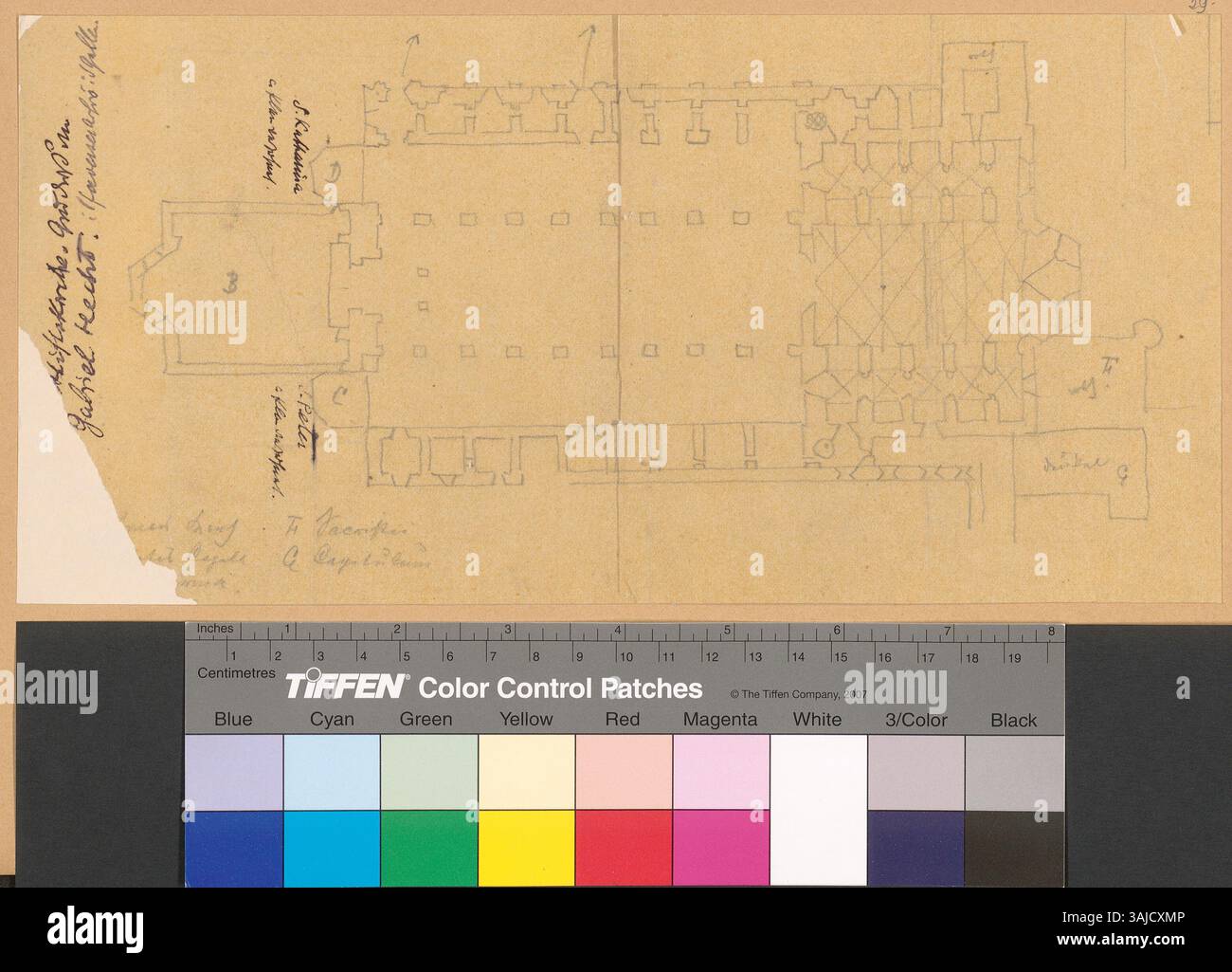 This image shows the floor plan of the Abbey Church, designed by ...