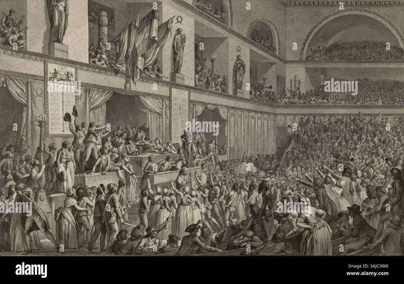 Engraving depicting the events of the 1st Prairial insurrection of 1795 ...