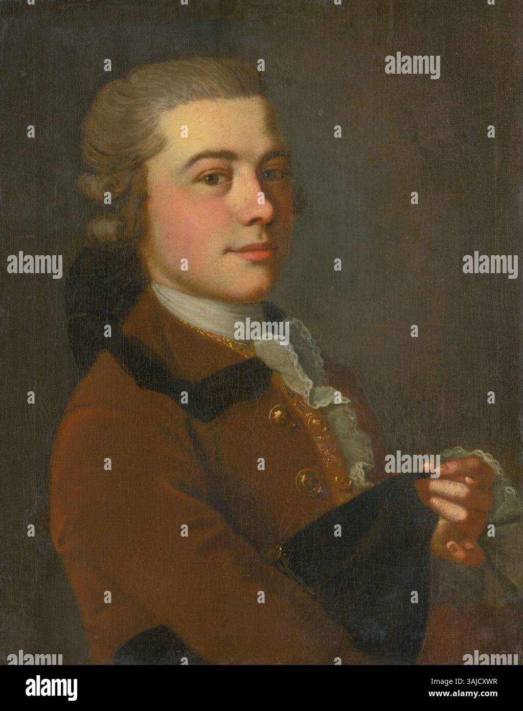 The 'Portrait of Berlin Opera Actor' by B.S. Henrich, painted between ...