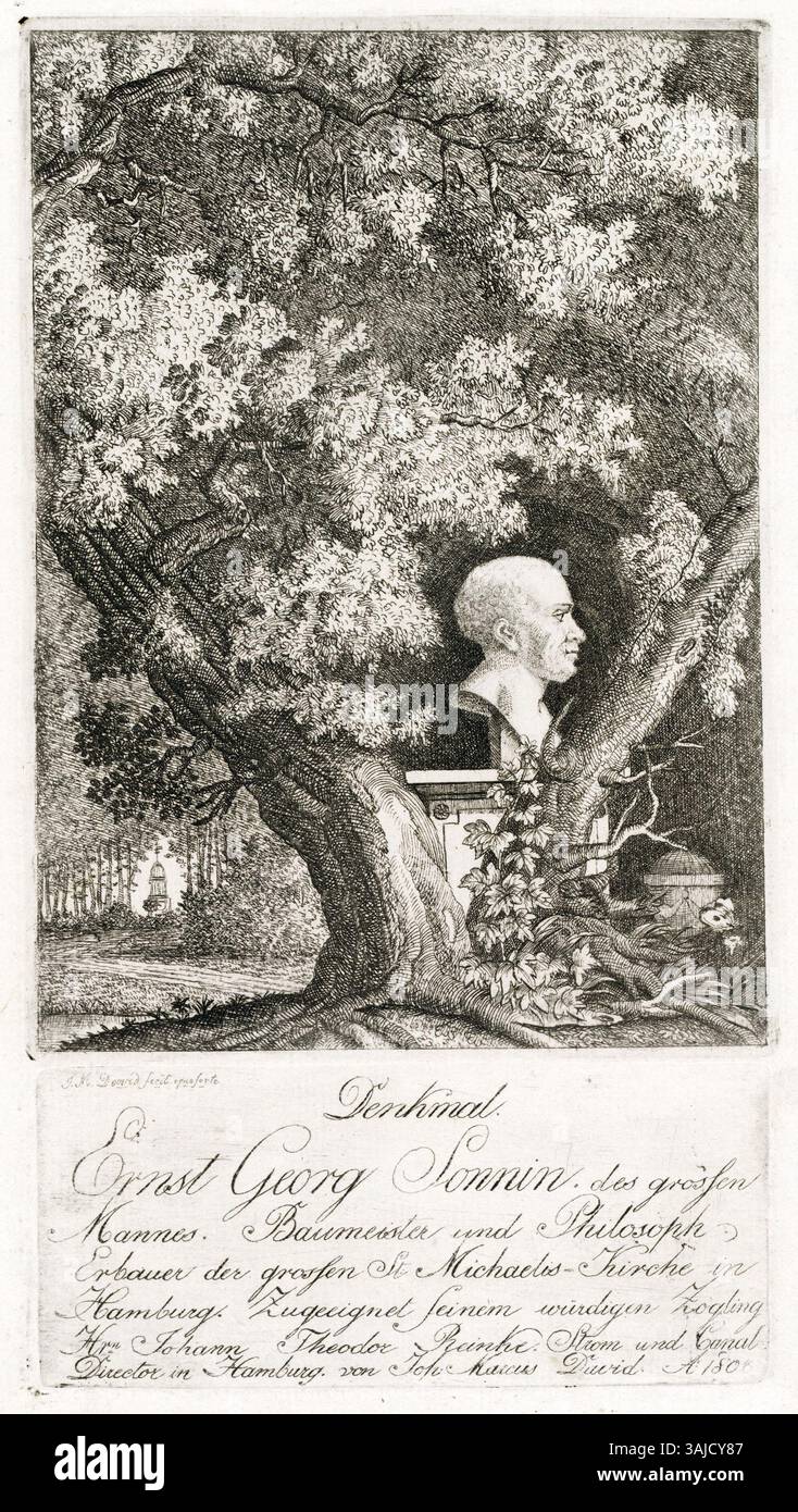 Portrait of Ernst Georg Sonnin, created by Johann Markus David in 1803 ...
