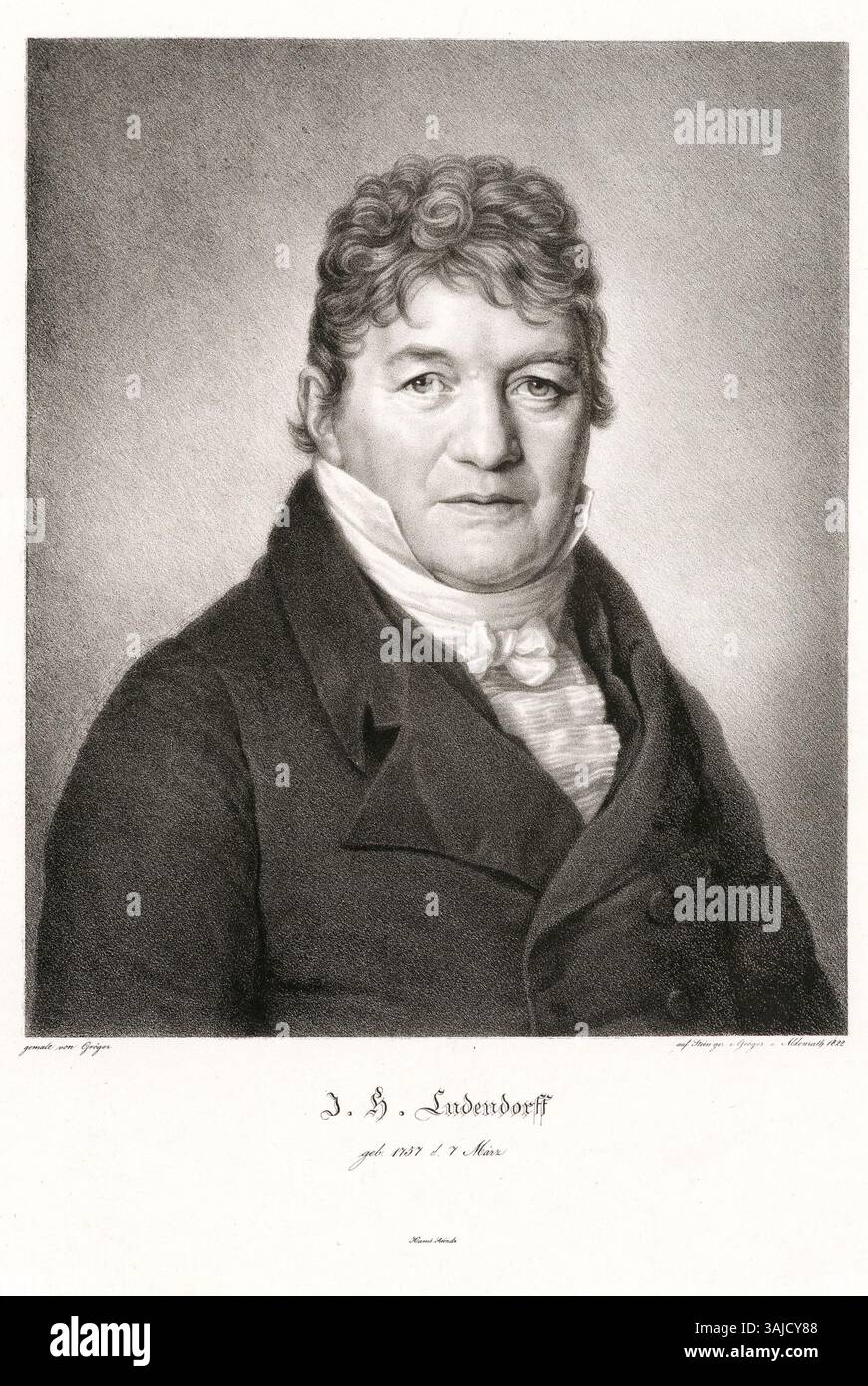 This 1822 portrait of Johann Heinrich Ludendorff, created by Friedrich ...