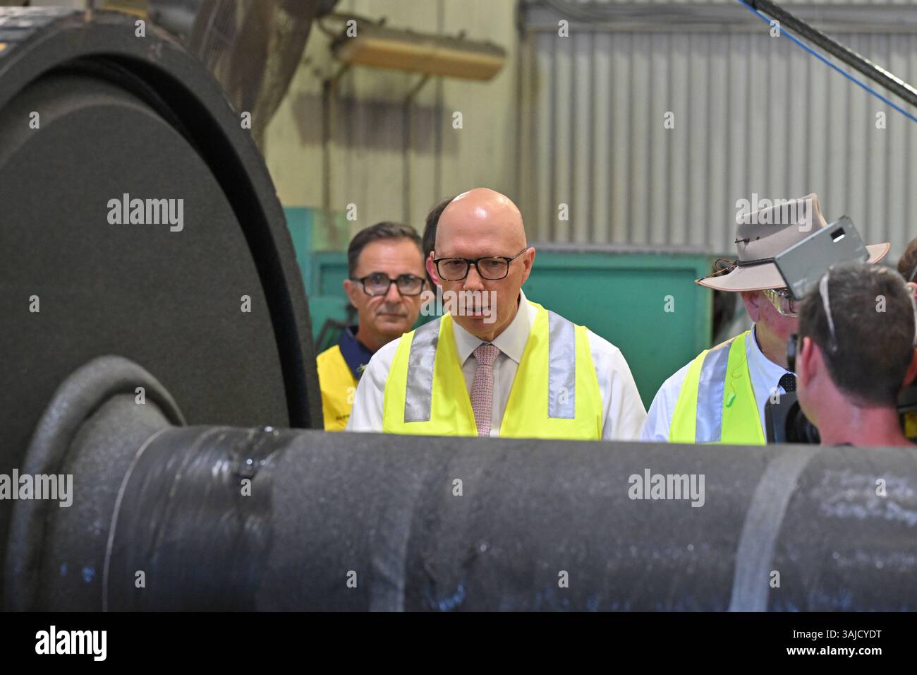 Perth, Australia. 11th Apr, 2025. Leader of the Opposition Peter Dutton at a manufacturing ...