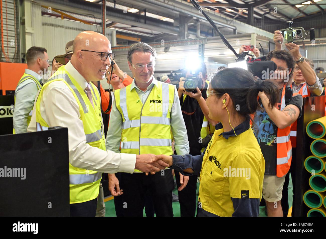 Perth, Australia. 11th Apr, 2025. Leader of the Opposition Peter Dutton ...