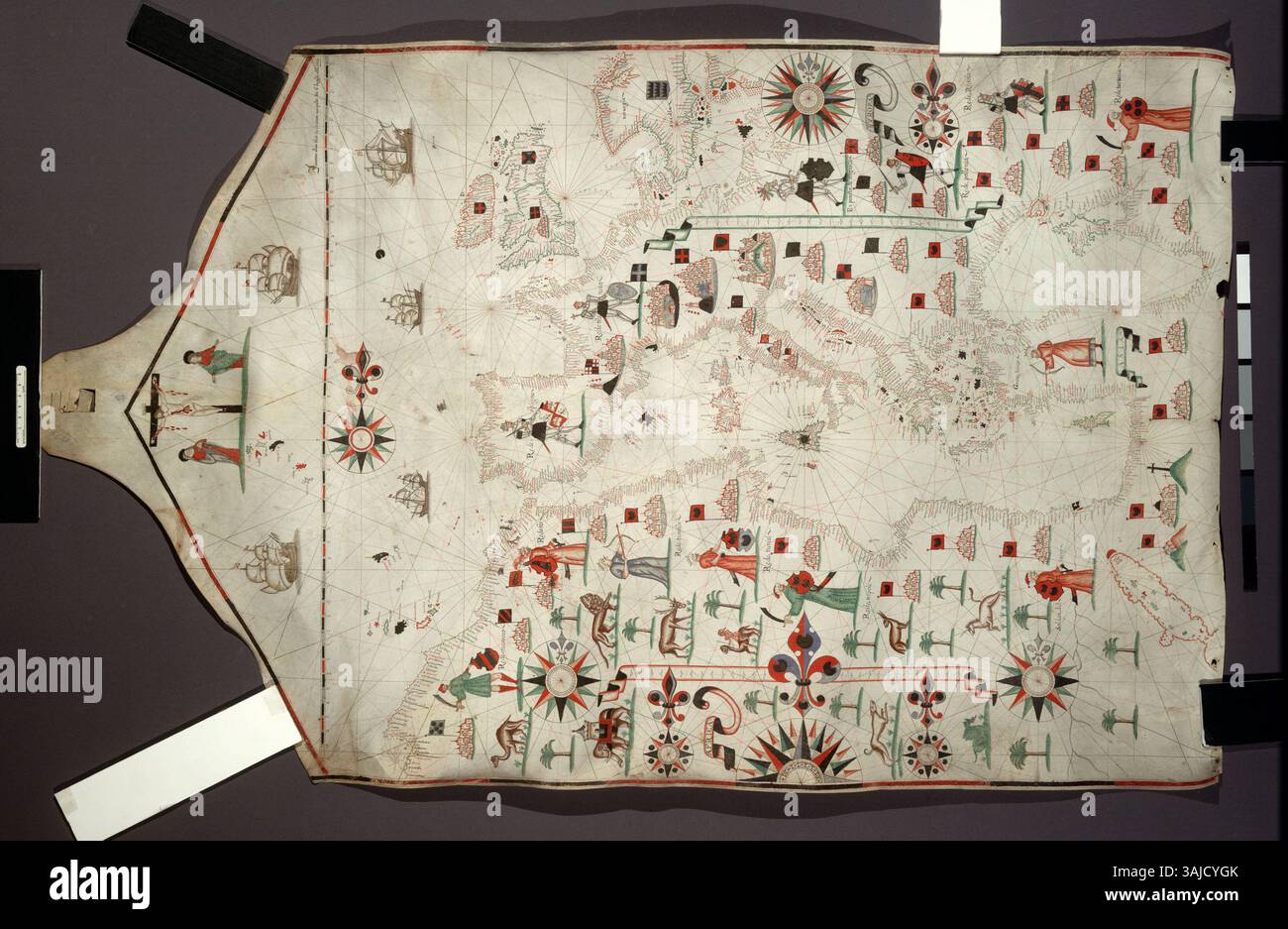 The 1602 Portolano by Joannes Oliva is a detailed maritime chart ...