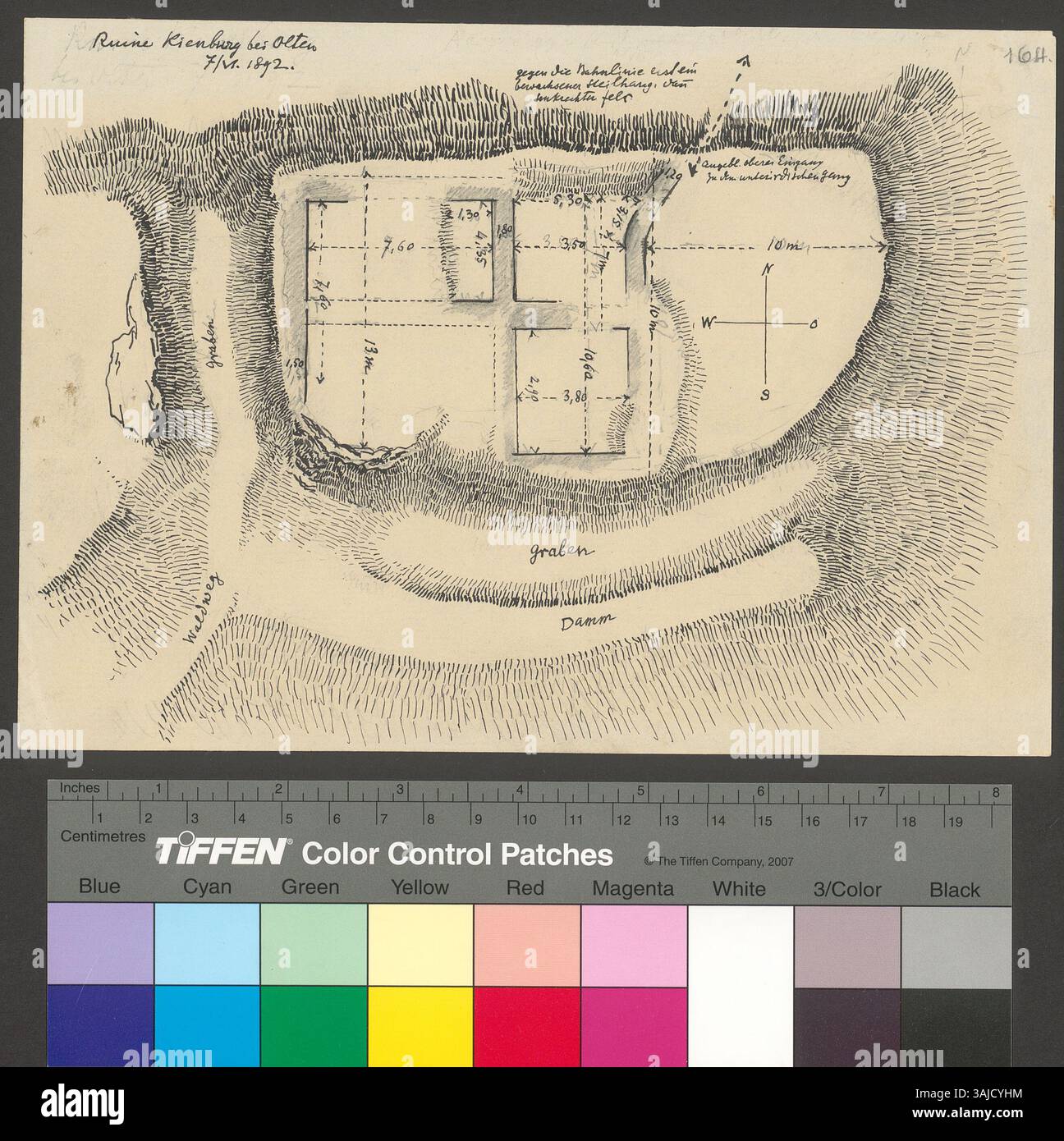 This is the ground plan of Kienburg Castle Ruin near Olten, with ...