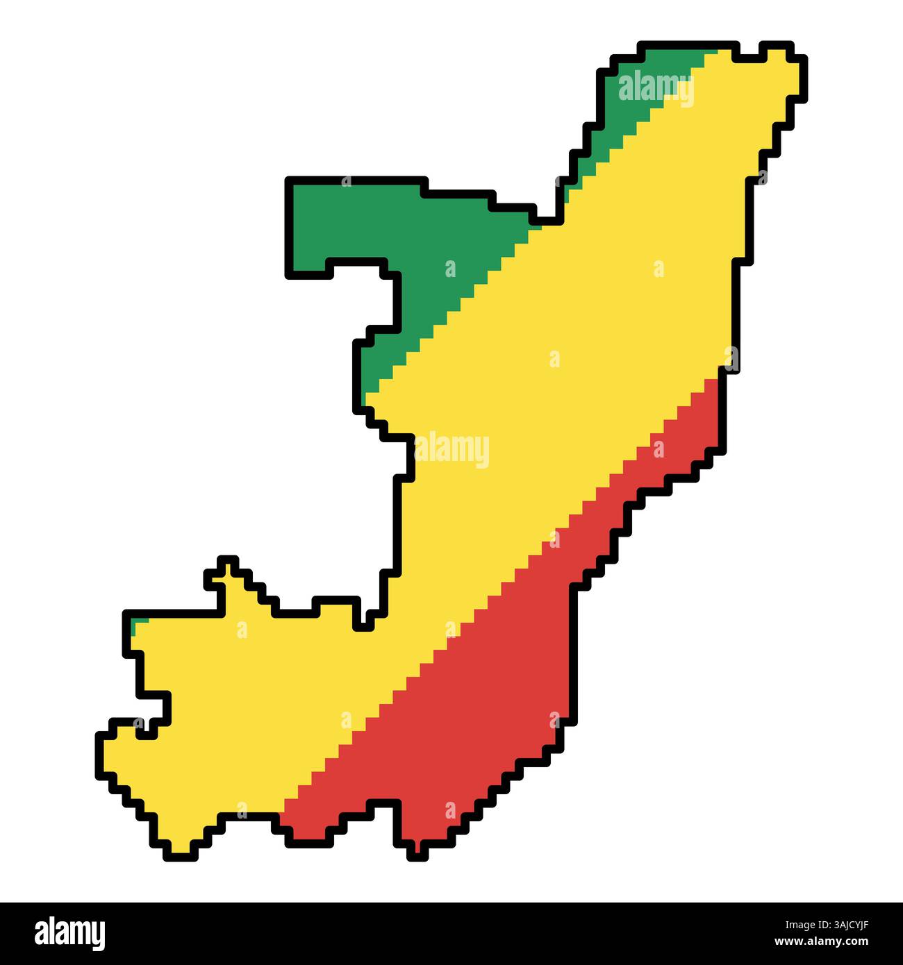 Pixelated world map icons in 8-bit style, featuring over 190 countries ...