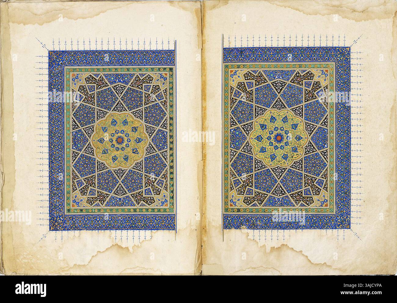 The frontispiece of the Qur'an, created in 1434 in Timurid Herat ...