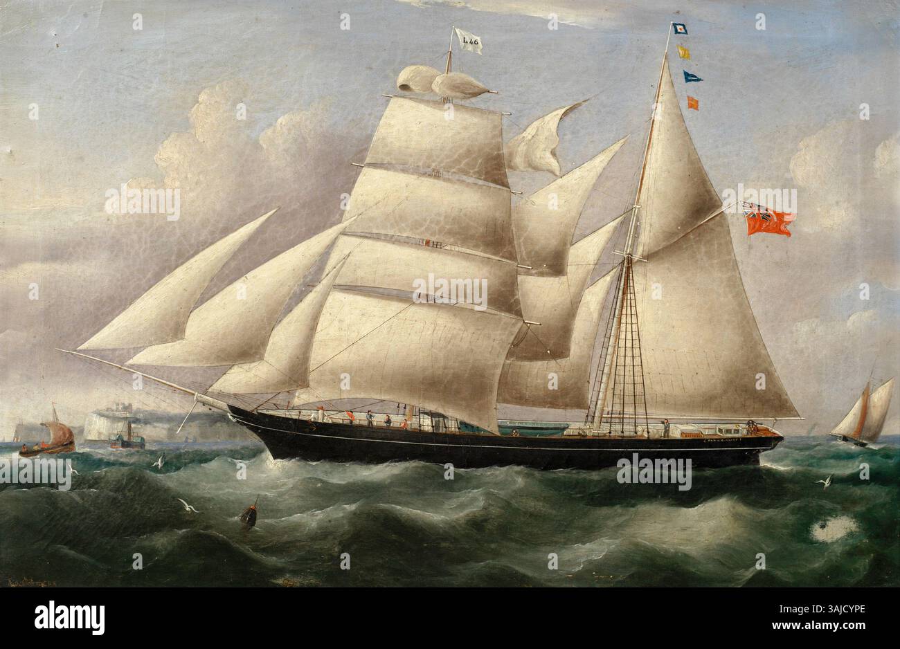 Richard Ball Spencer’s 1869 painting 'The Brigantine Fanny Alice off ...