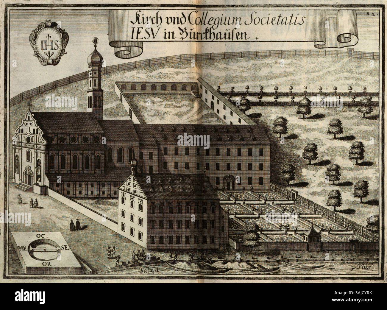 This copper engraving by Michael Wening depicts the Jesuit church and ...