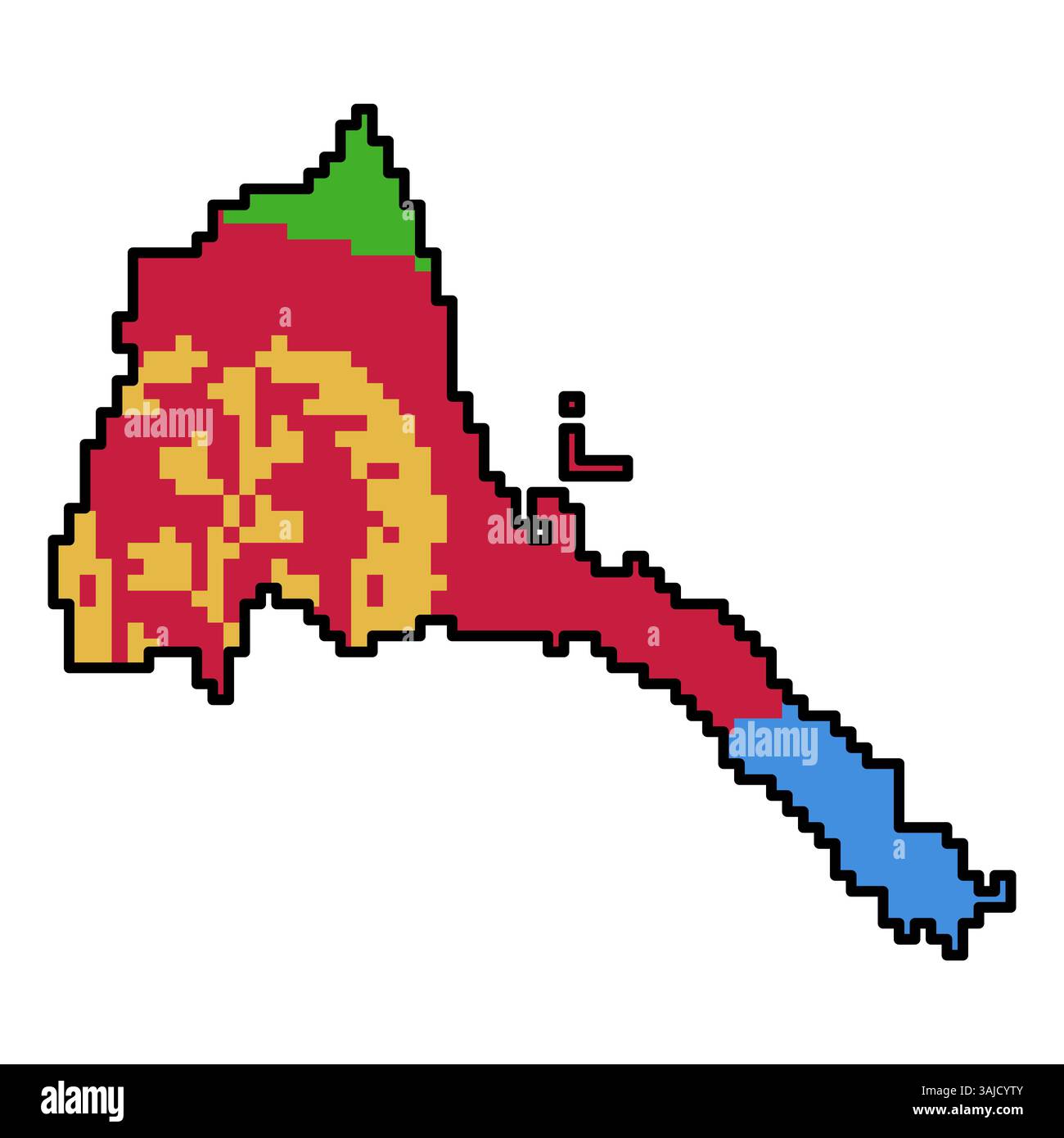 Pixelated world map icons in 8-bit style, featuring over 190 countries ...