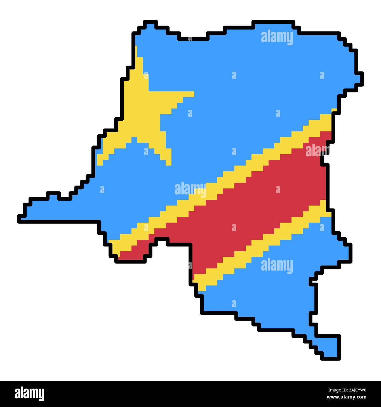 Pixelated world map icons in 8-bit style, featuring over 190 countries ...