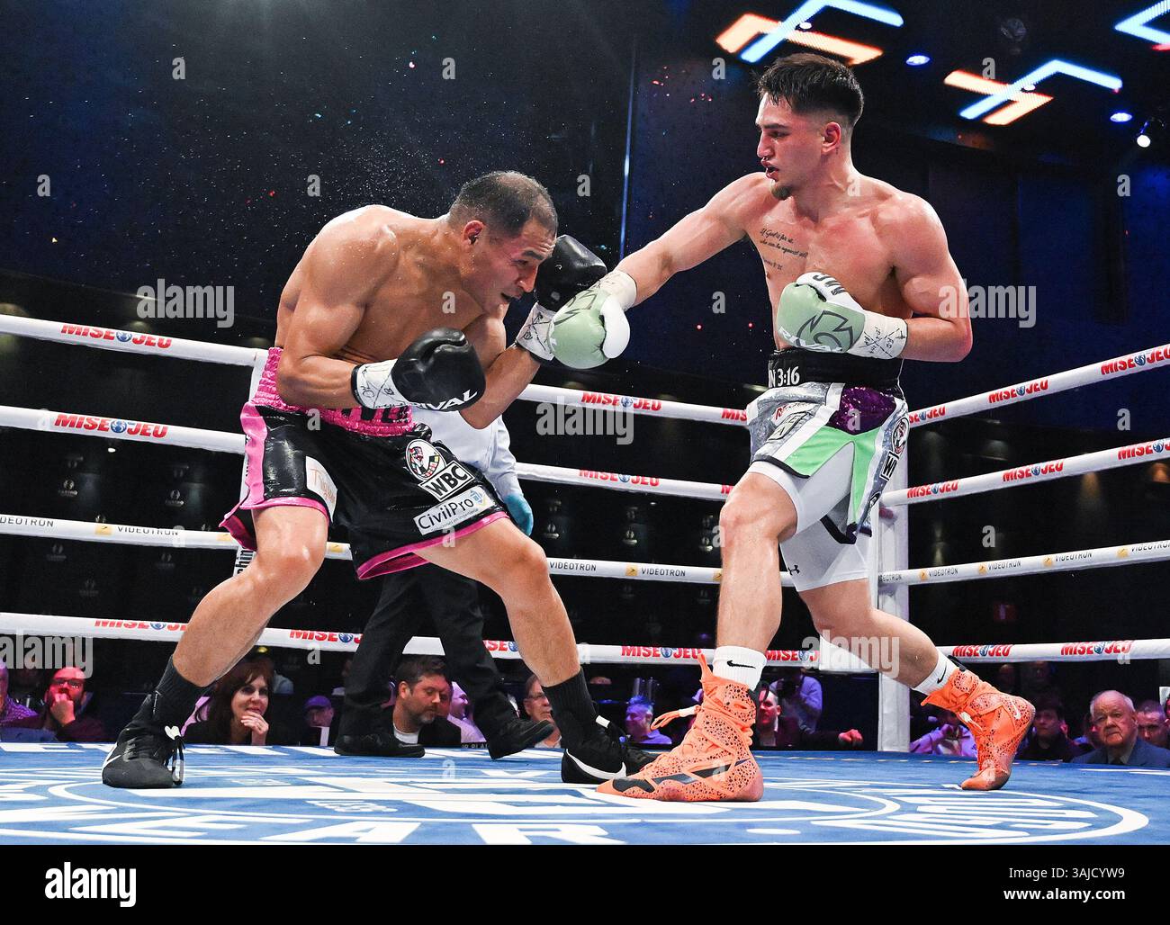 Christopher Guerrero, right, lands a blow to Oliver Quintana during ...