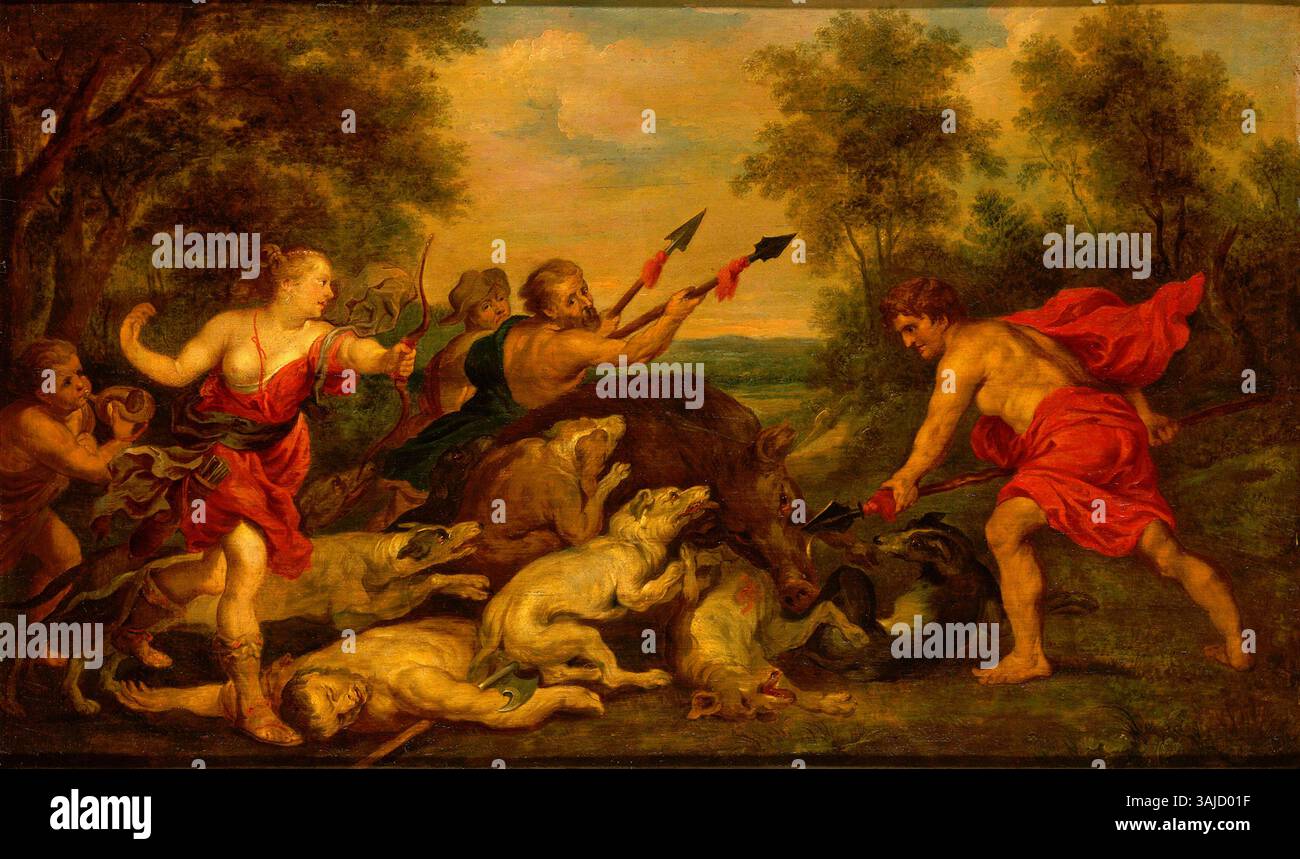 Paul de Vos’ 'The Hunt of the Calydonian Boar,' a painting from the ...