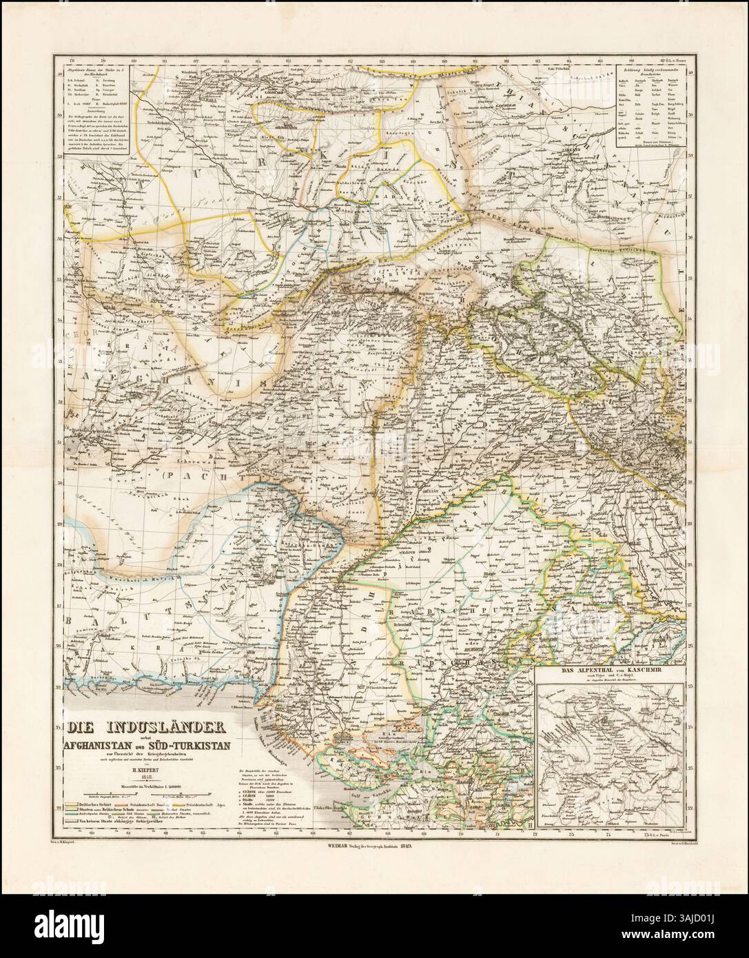 This 1848 map of Central Asia, created by Heinrich Kiepert, provides a ...