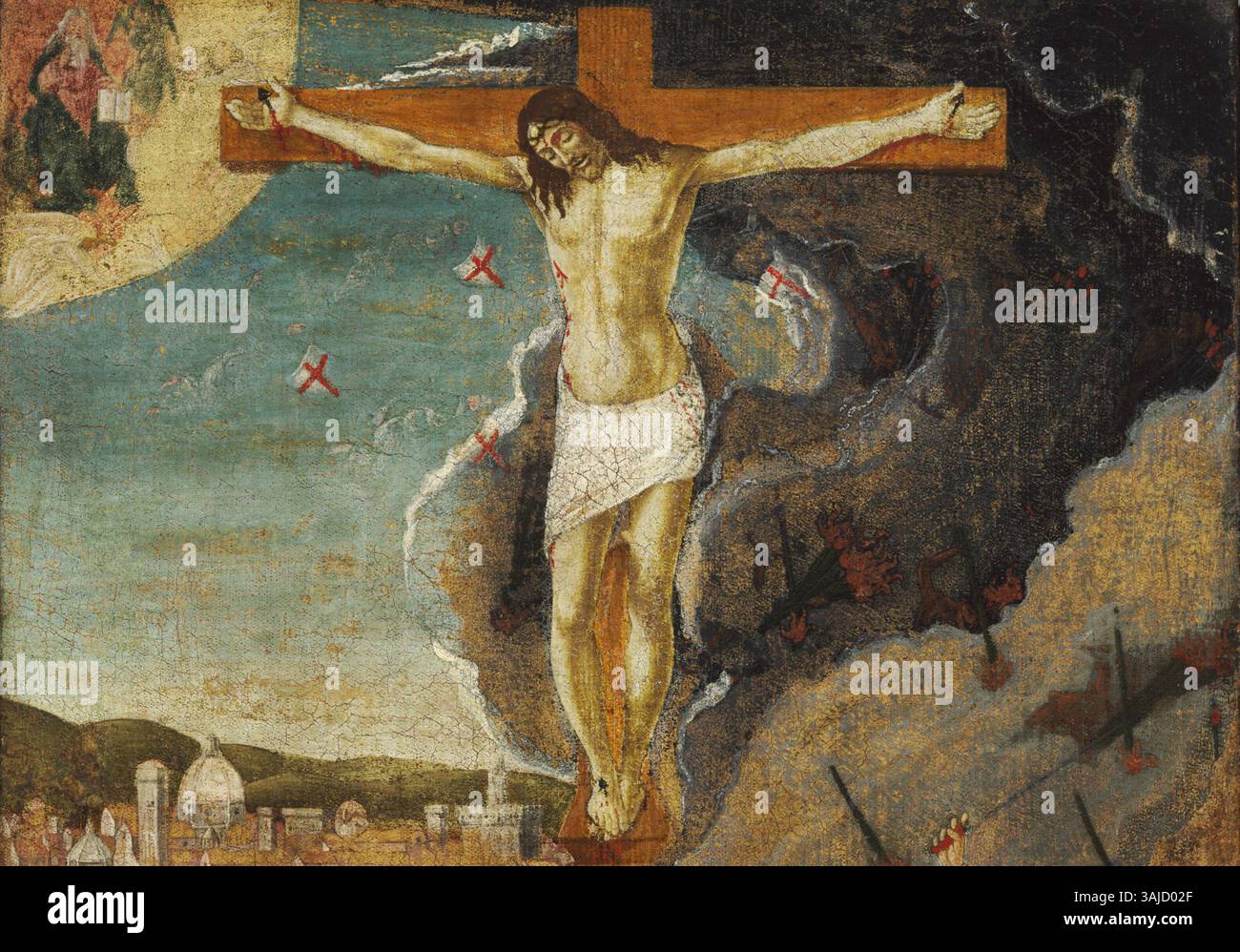 Sandro Botticelli’s 'Mystic Crucifixion' (1497–1500) depicts the ...