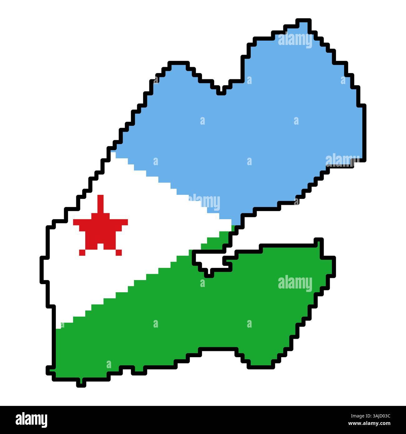 Pixelated world map icons in 8-bit style, featuring over 190 countries ...