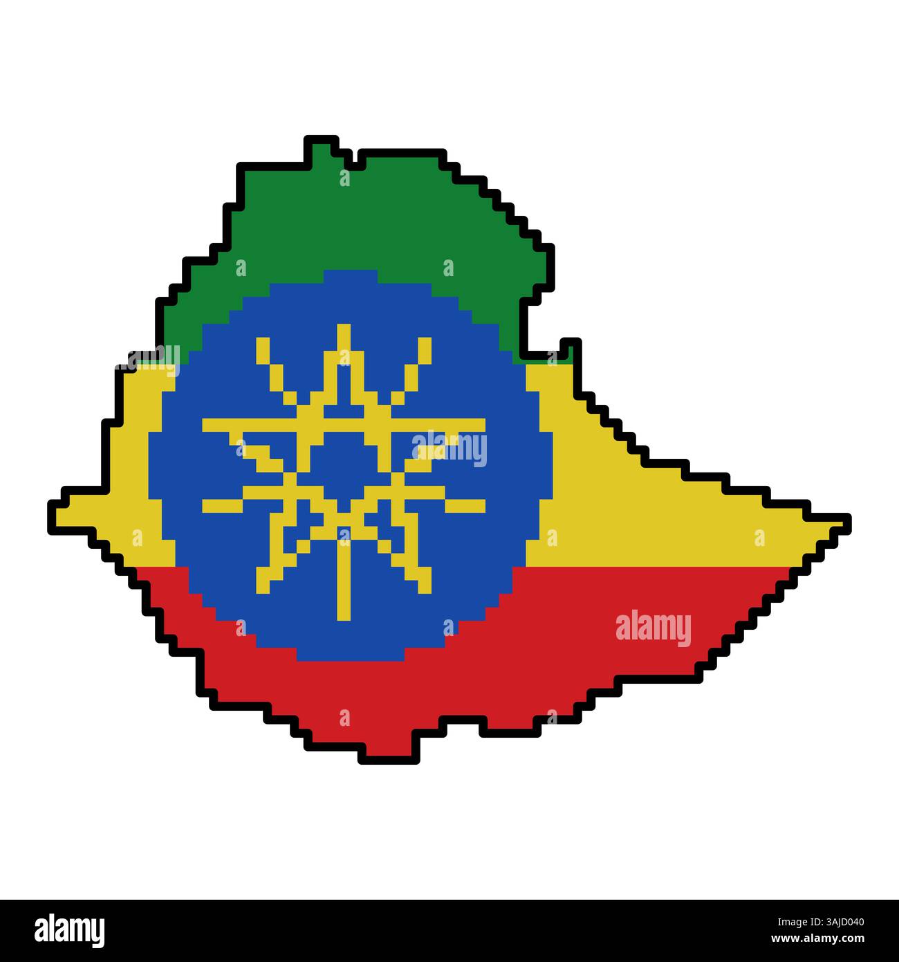 Pixelated world map icons in 8-bit style, featuring over 190 countries ...