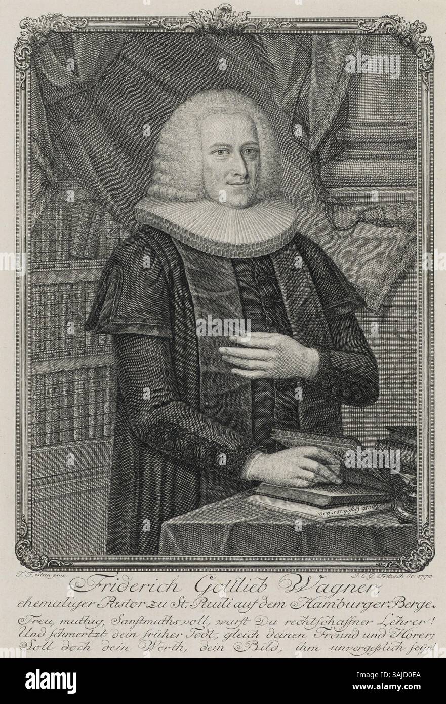 Portrait of Friedrich Gottlieb Wagner, created by Theodor Friedrich ...
