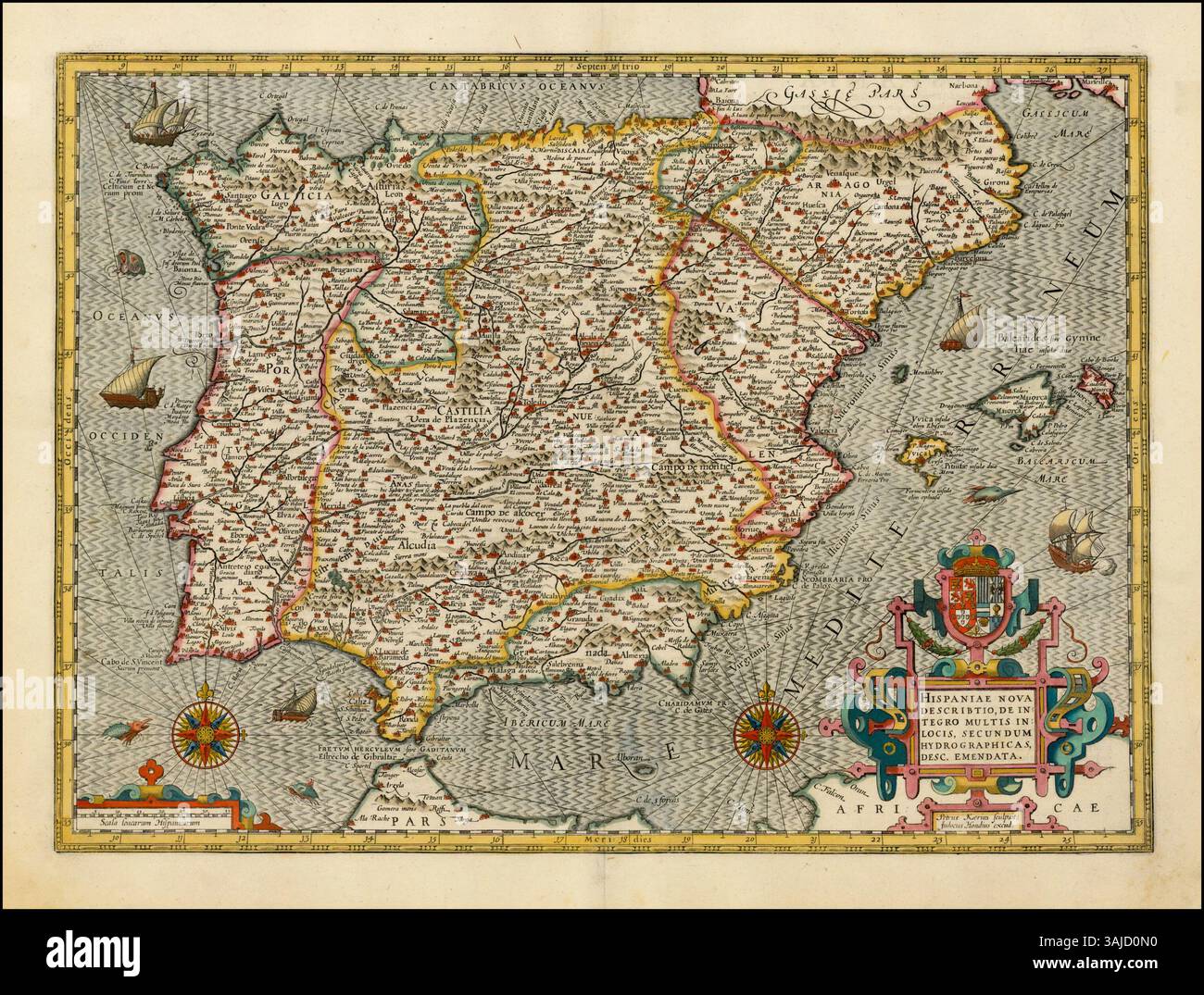 This 1606 map by Judocus Hondius and Petrus Kaerius, titled 'Hispaniae ...