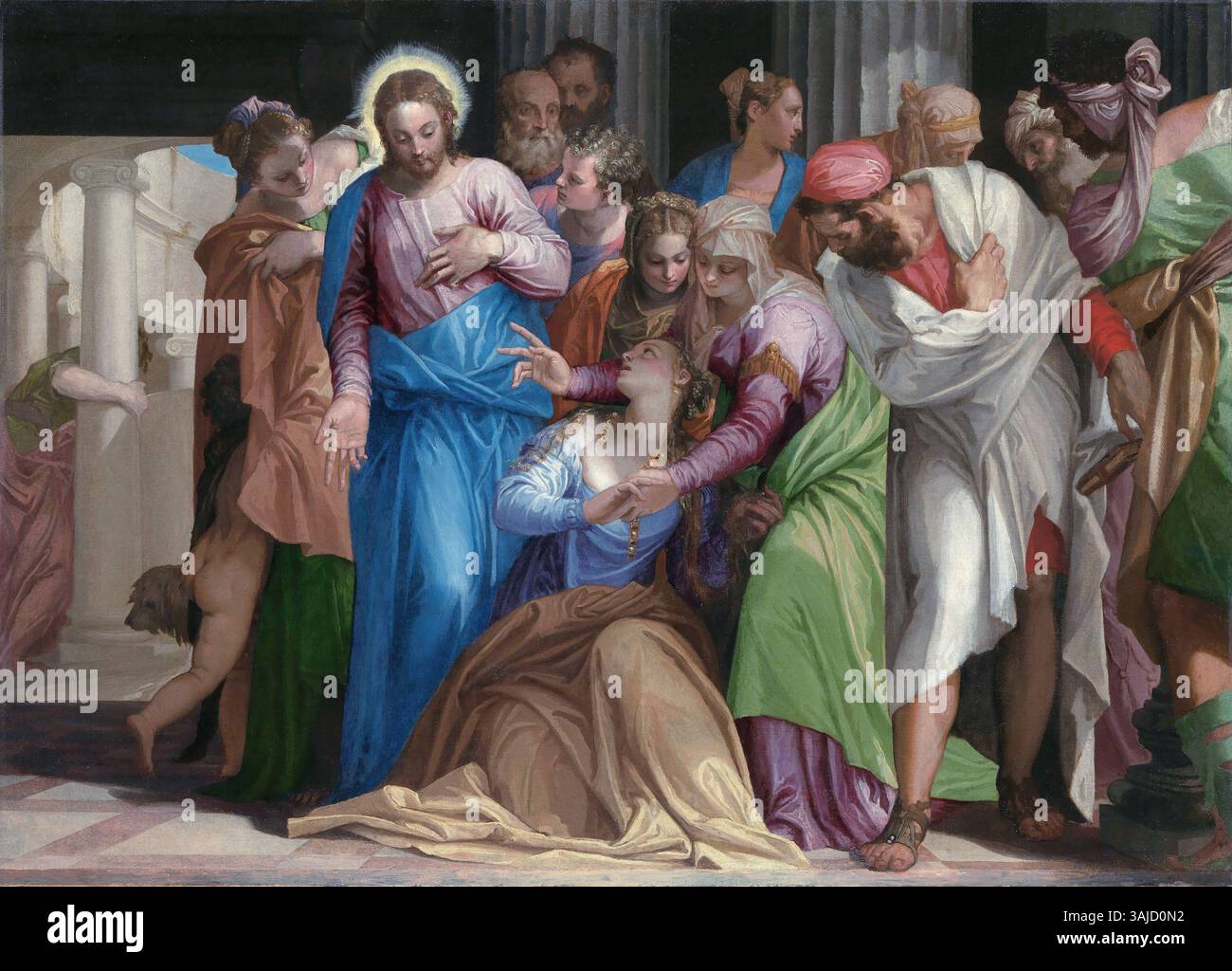 Paolo Veronese’s *The Conversion of Mary Magdalene* (1548) depicts the ...