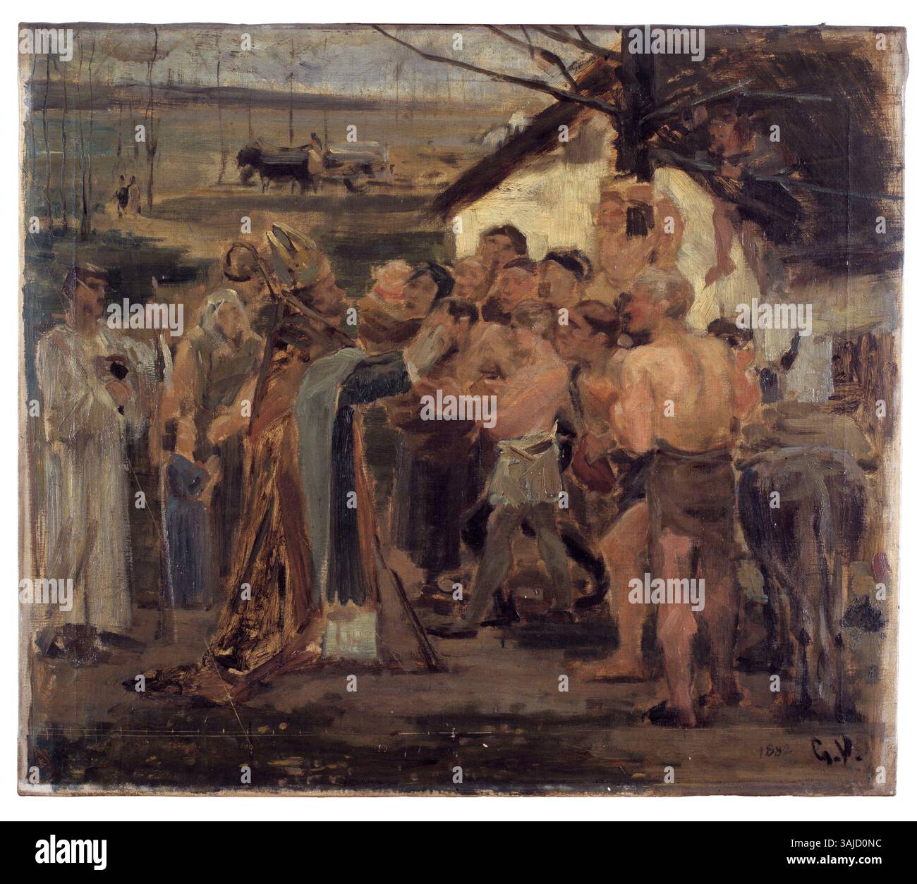 Gustaaf Vanaise’s 1882 painting 'Saint Livinus in Flanders (Study ...