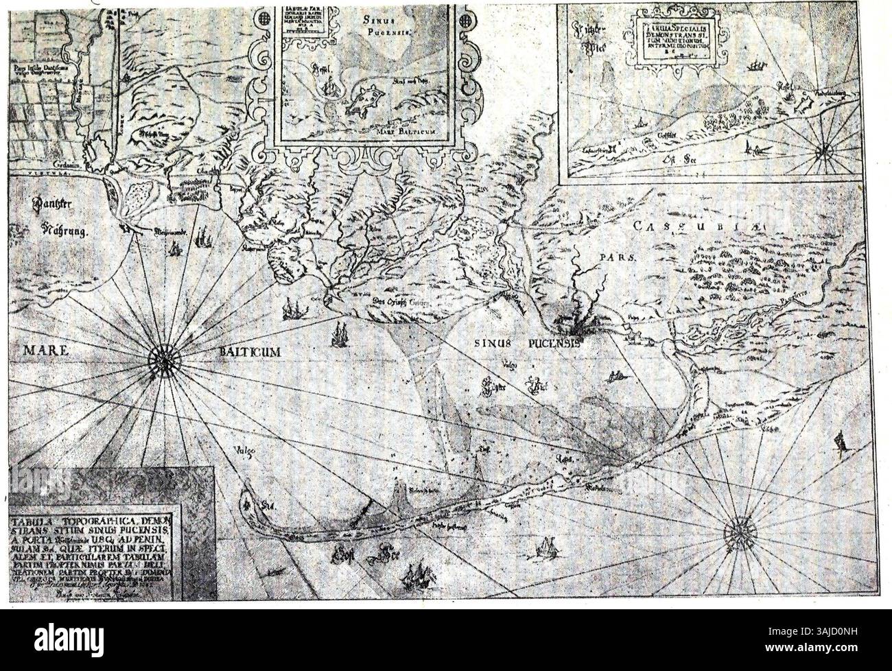 'Mapa zatoki puckiej' is a historical map of the Puck Bay, created in ...