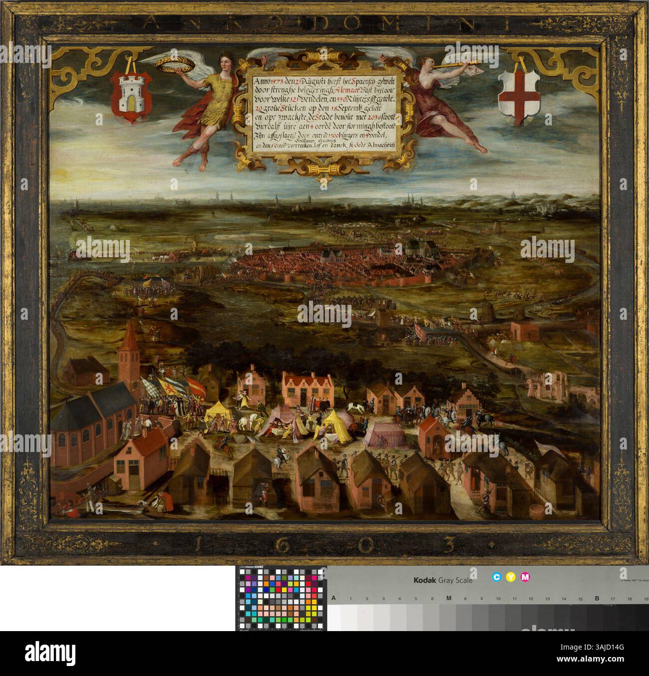 This 1603 oil painting depicts the Siege of Alkmaar by the Spanish in ...