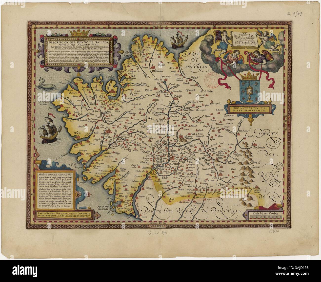 This map 'Descripcion del Reyno de Galizia' by Fernando Ojea, created ...