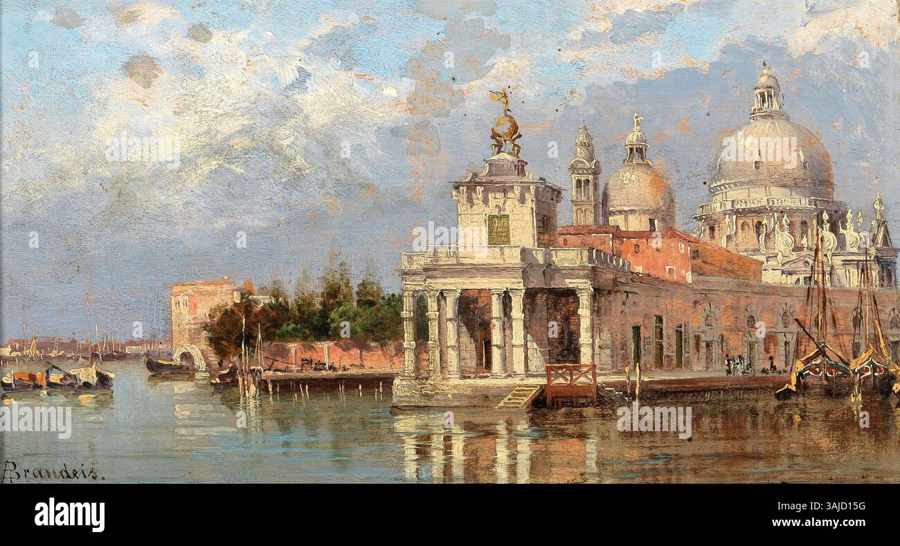 Antonietta Brandeis' oil painting captures the iconic Dogana and Santa ...