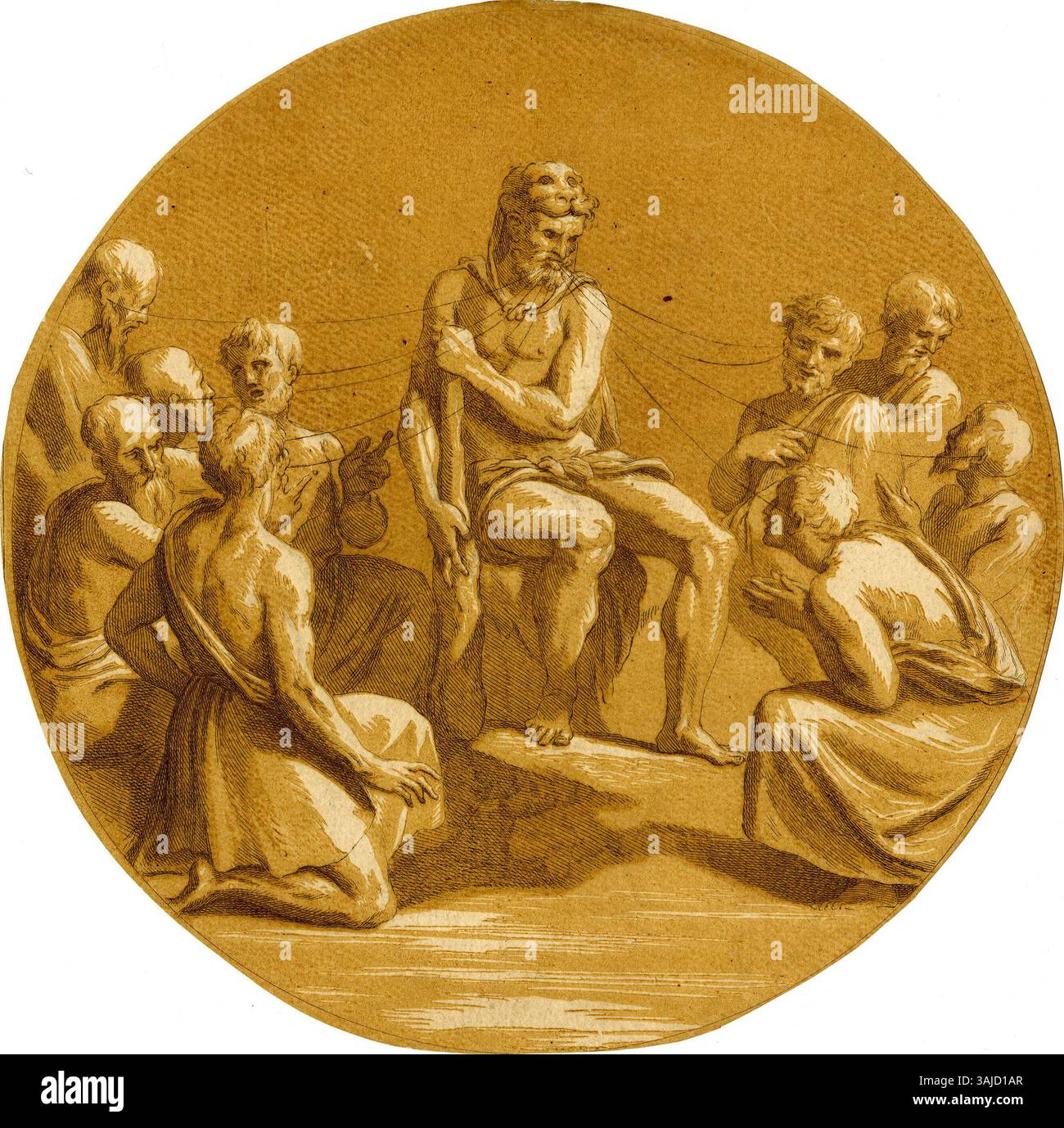 Vincent Lesueur's copy of a drawing of the Gallic Hercules, previously attributed to Raphael, is ...