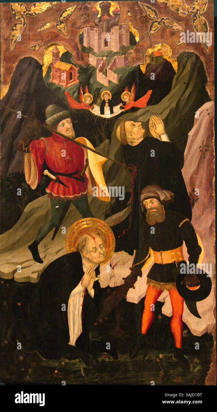 'Death of Saint Peter Martyr', a work by Lluís Borrassa, part of the ...