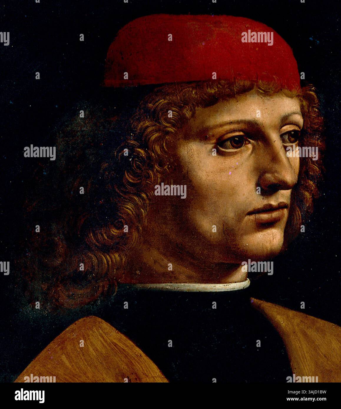 Leonardo da Vinci's unfinished painting 'Portrait of a Musician,' circa ...